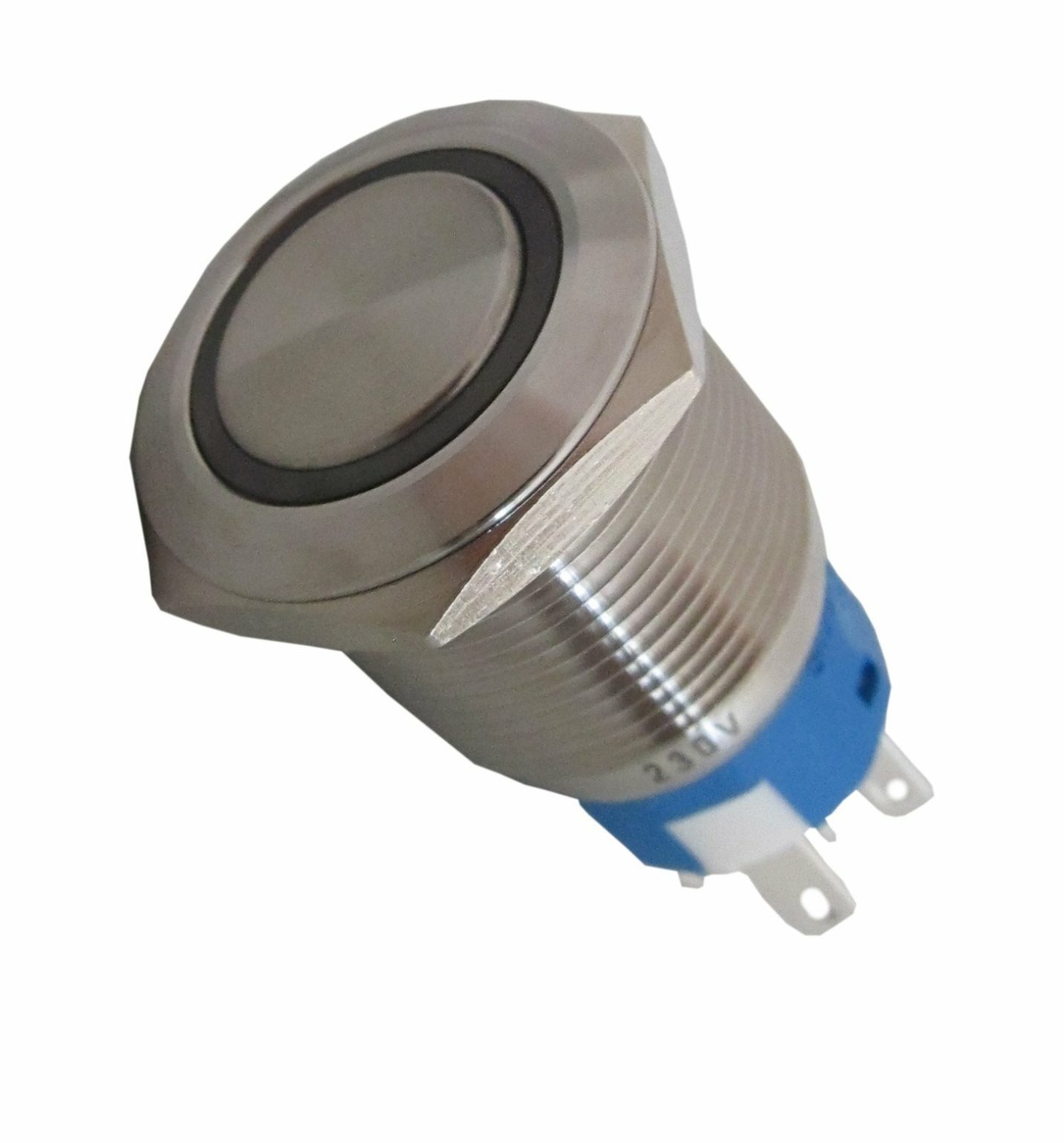 Edelstahldrucktaster 19 mm LED beleuchtet 24 V AC/DC | div. Farben ...